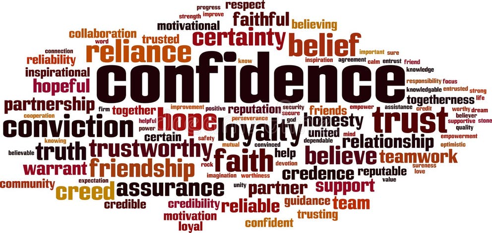 Confidence word cloud stock vector. Illustration of vector - 273196115