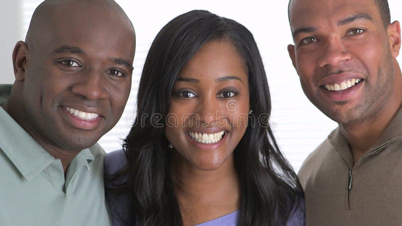 Confident African Business Team Standing in Office Stock Footage ...