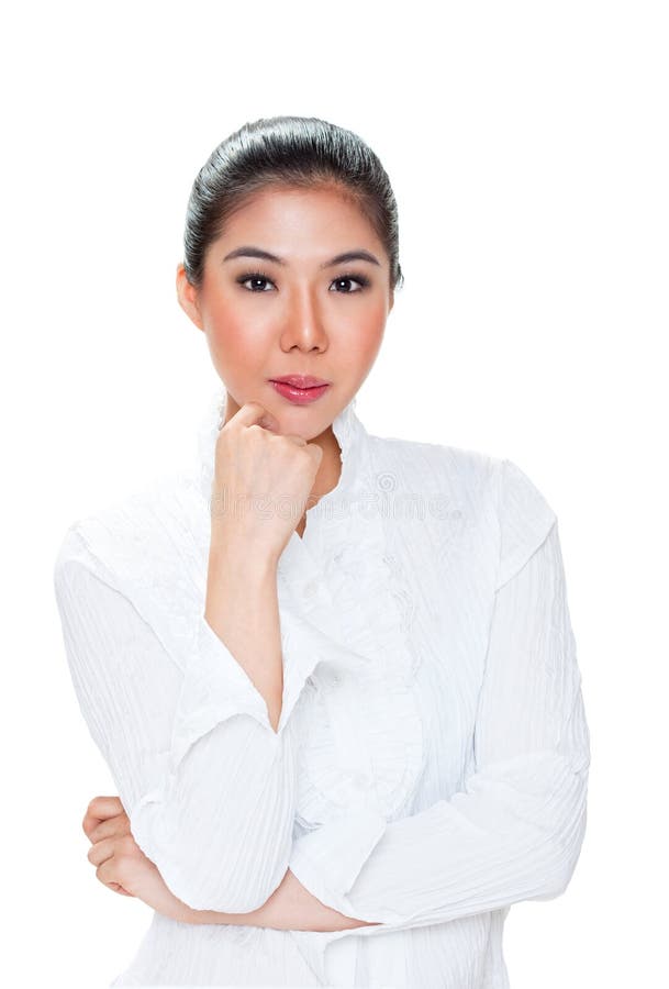 Asian High Fashion Model Posing Slouching Stock Image - Image of smile ...