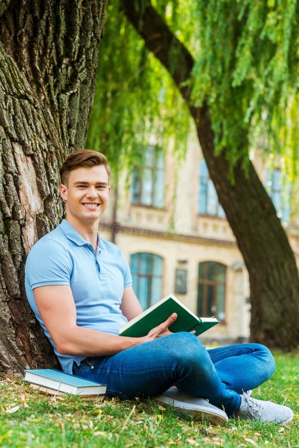 Confident bookworm. stock image. Image of camera, exam - 43575751