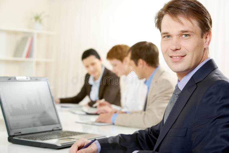 Confident boss stock photo. Image of female, background - 3390200