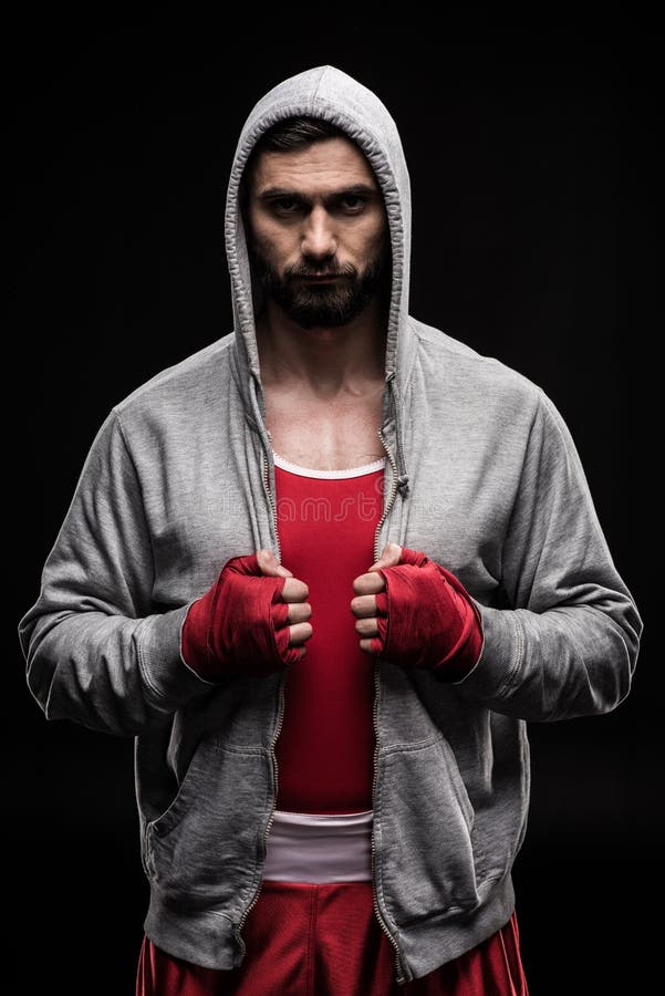 Confident box fighter stock image. Image of athlete, vertical - 90343905