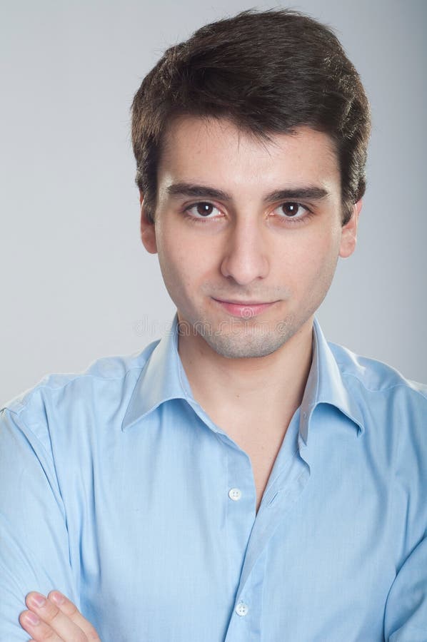 Confident business man stock image. Image of grey, confidence - 17619413