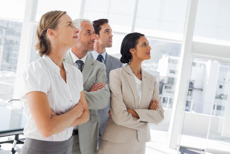 Confident Business People Looking at the Same Way Stock Image - Image ...