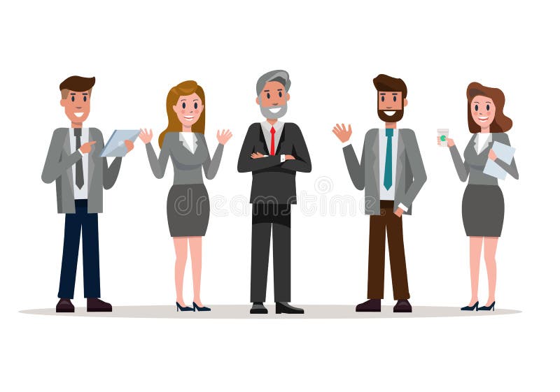 Confident Business Team Standing Enjoy Talking in the Office. Stock ...