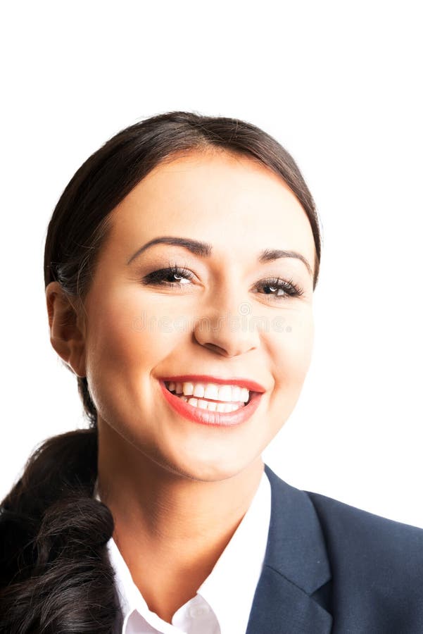 Woman Smiling Portrait Young Business Woman Professional Looking At