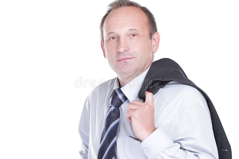 Confident Businessman Holding a Jacket Over His Shoulder Stock Image ... Confident Businessman Holding a Jacket Over His Shoulder Stock Image ...