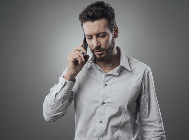 Confident Businessman on the Phone Stock Image - Image of calling ...