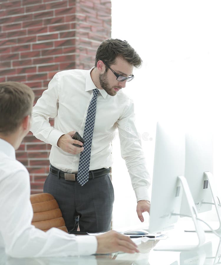 Confident Businessman Solves Work Problems Stock Photo - Image of ...