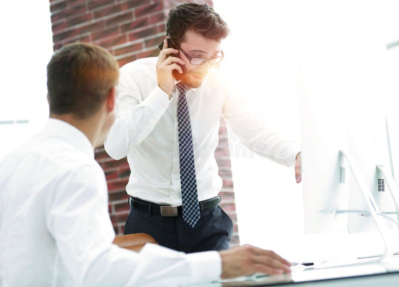Confident Businessman Solves Work Problems Stock Image - Image of ...