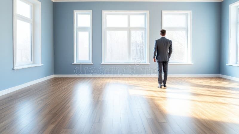 Confident Businessman in Suit Standing in Modern Office Setting Man ...
