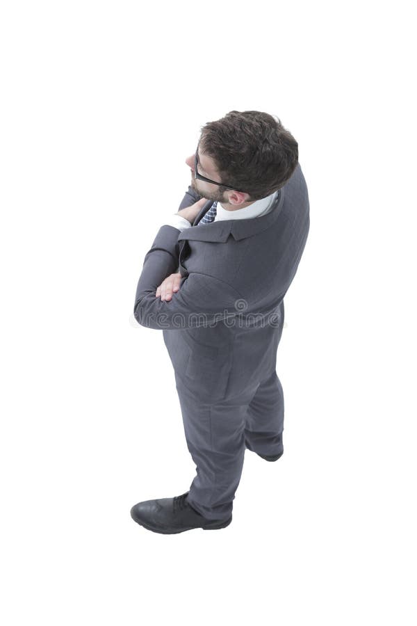 Confident Businessman. Top View and Side View Stock Image - Image of ... Confident Businessman. Top View and Side View Stock Image - Image of ...