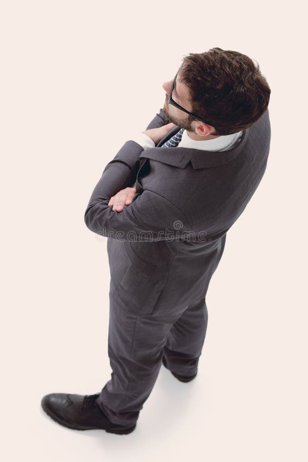 Confident Businessman. Top View and Side View. Stock Photo - Image of ... Confident Businessman. Top View and Side View. Stock Photo - Image of ...
