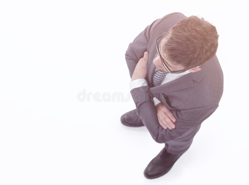 Confident Businessman. Top View and Side View Stock Image - Image of ... Confident Businessman. Top View and Side View Stock Image - Image of ...