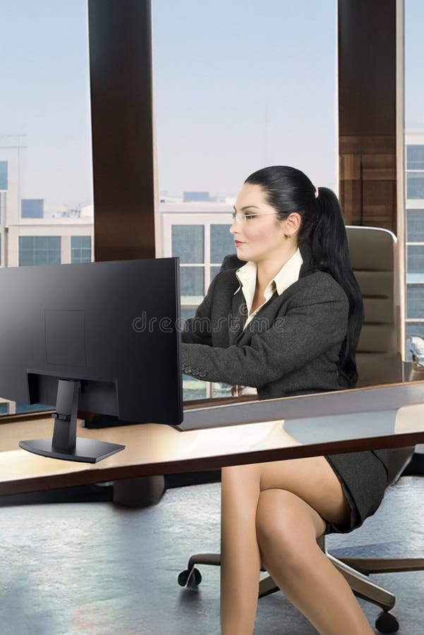 Corporate Collaboration at a Modern Office Desk Stock Photo - Image of ...
