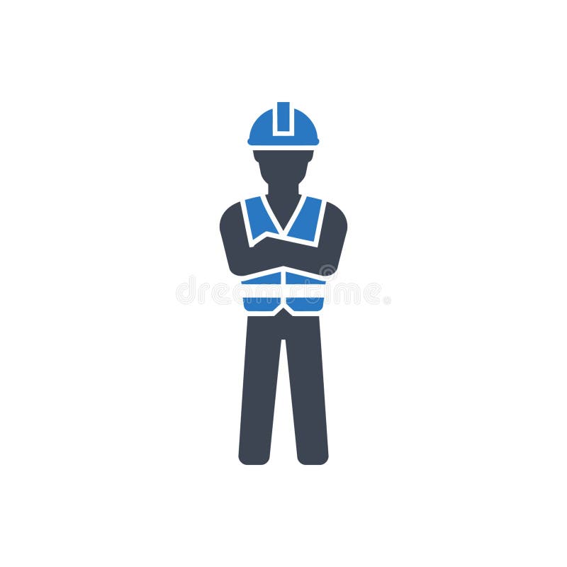 Construction Worker Ladder Icon Stock Vector - Illustration of builder ...
