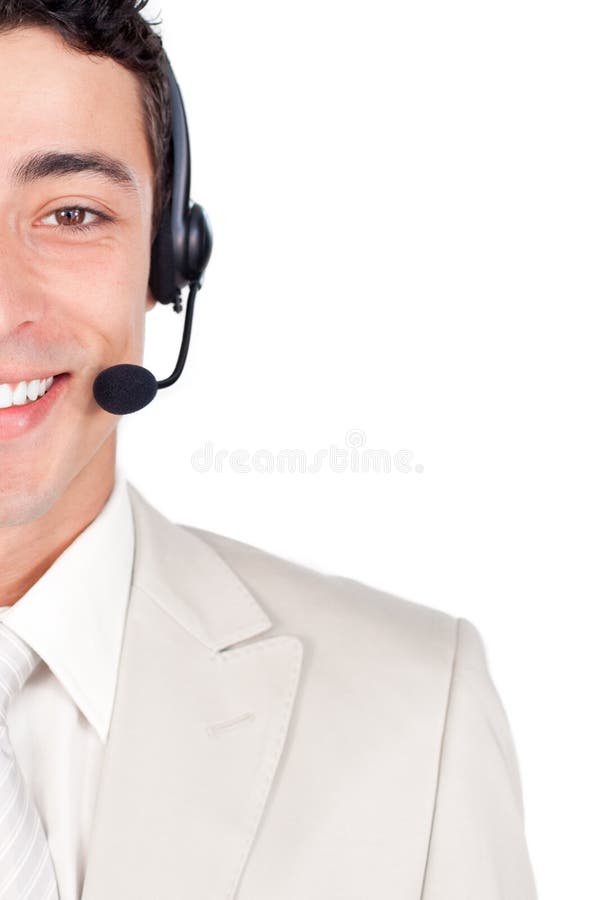 Confident Customer Service Representative Wearing Headset Stock Photo ...