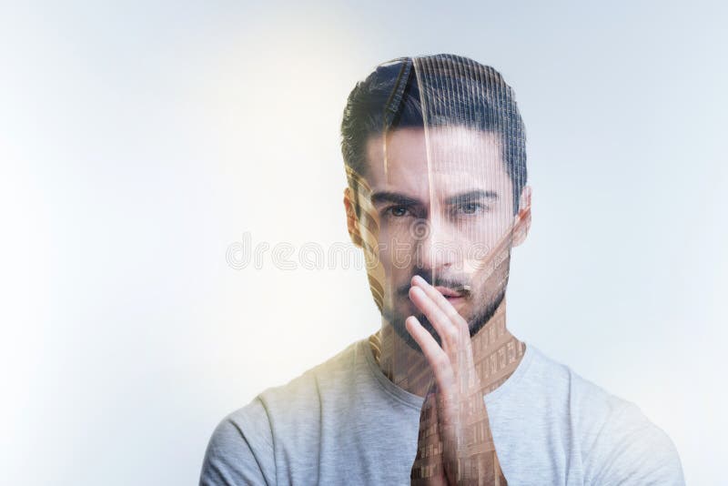 Confident Determined Man Preparing To Act Stock Photo - Image of ...