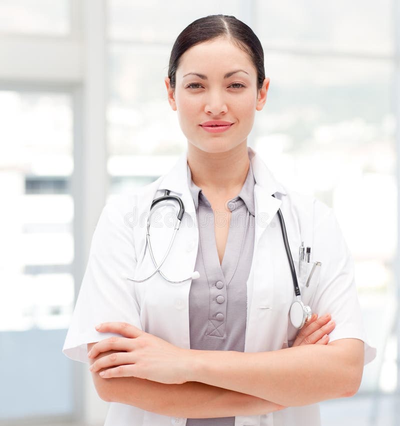 Confident Doctor Looking at Camera Stock Image - Image of doctor, happy ...