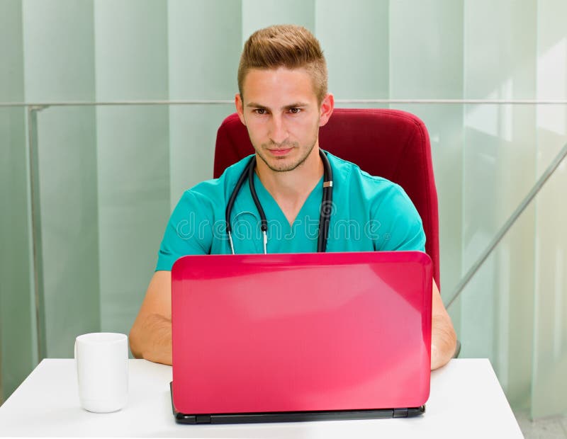 Confident doctor stock photo. Image of employment, checking - 40873300