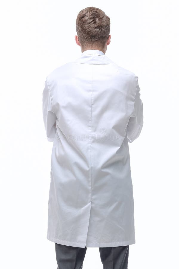 Doctor Therapist Looking Closely at the X-ray . Isolated on White Stock ...