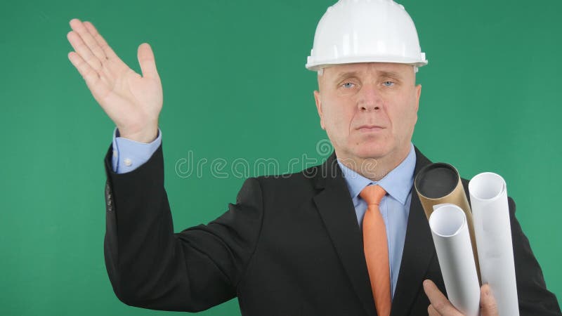 Confident Engineer Image Saluting with Hand Gestures Stock Image ...