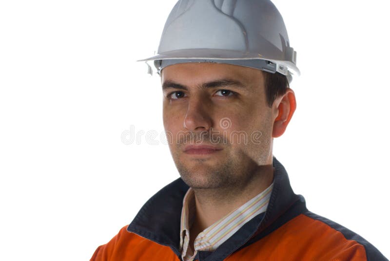 Confident Engineer Isolated on Stock Photo - Image of copy, fuel: 5390884