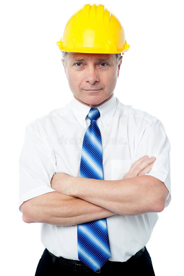 Confident Experienced Male Engineer Stock Image - Image of mature ...
