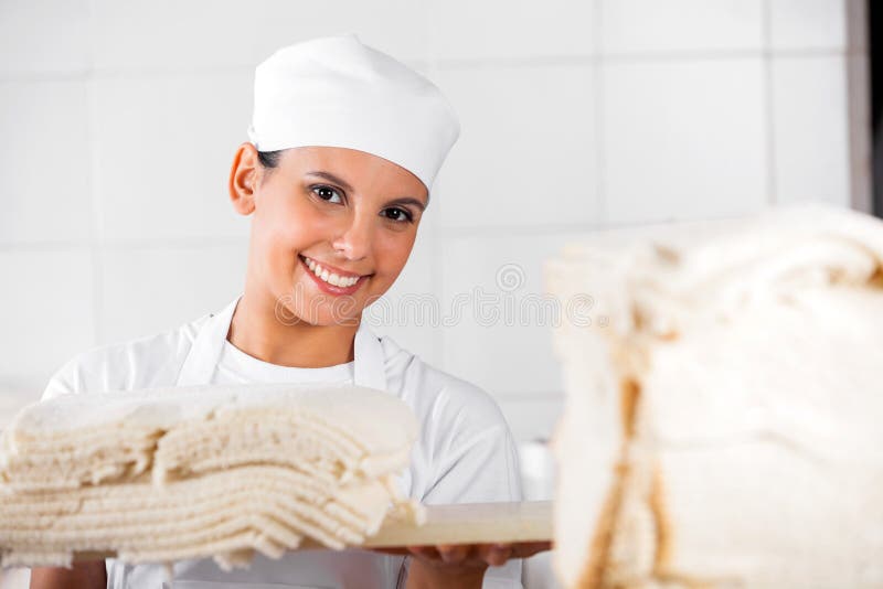 Confident Female Baker Bread Slices Stock Photos - Free & Royalty-Free ...