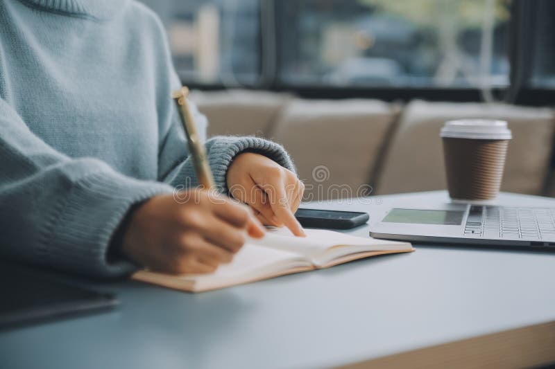 Confident Female Interpreter Translate Document from Foreign Language ...