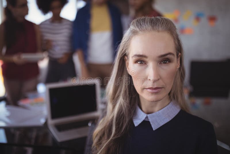 Confident Manager Checking His Employee S Work Stock Photo - Image of ...