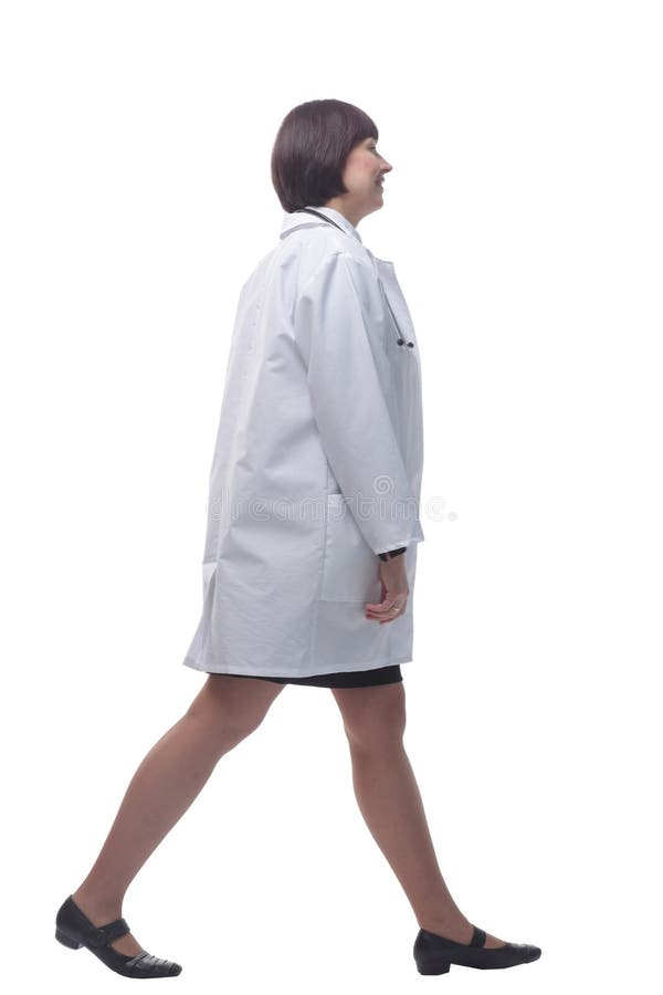 Female Medic with Clipboard . Isolated on a White Background Stock ...
