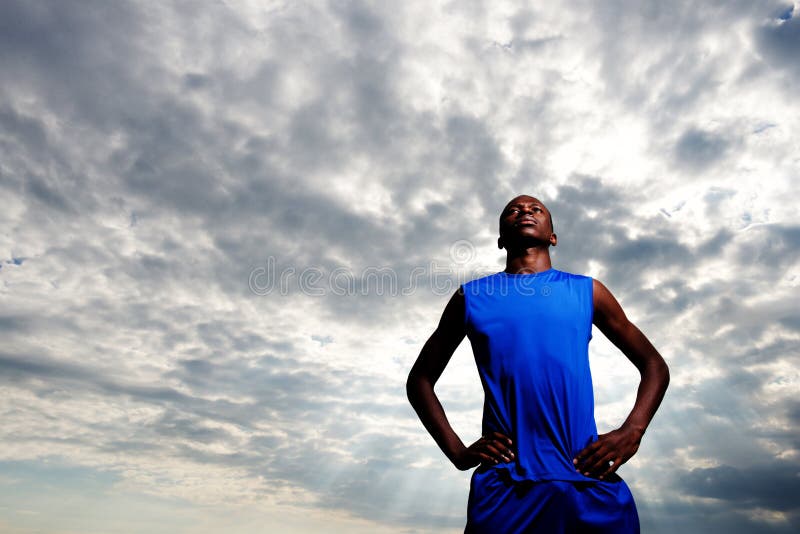 Confident and Fit African Man Stock Photo - Image of arms, space: 81310120