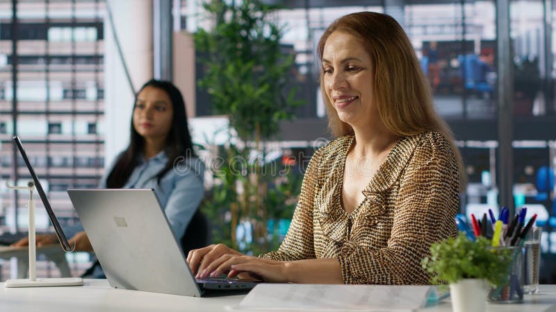 Confident General Manager Business Attire Multitasking Workplace Stock ...