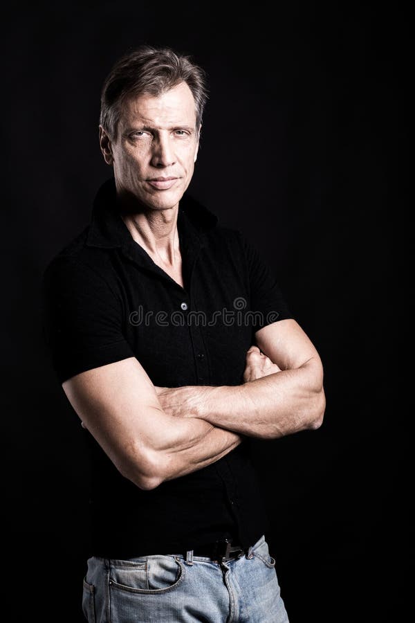 Confident Good Looking Man Shooted in Studio Stock Photo - Image of ...
