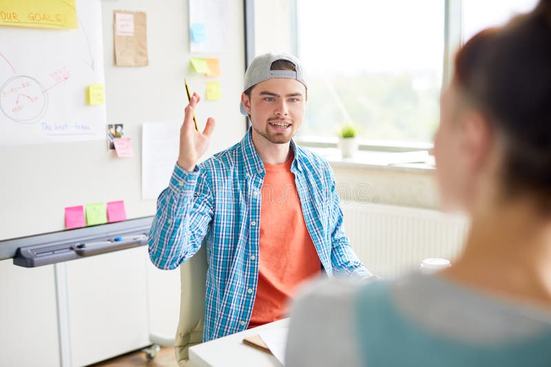 Confident guy stock photo. Image of explaining, communication - 123670982