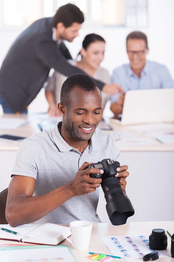 Photographer at work. stock image. Image of people, professional - 39987593