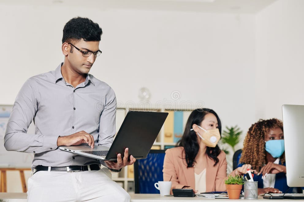 Confident Intelligent Software Developer Stock Image - Image of coding ...