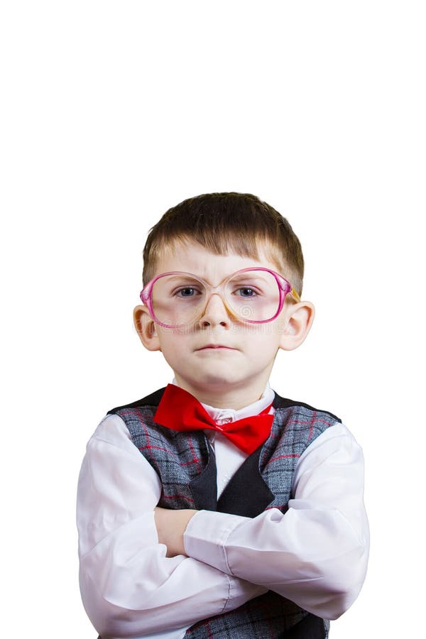 Confident little boy nerd stock photo. Image of people - 63656290
