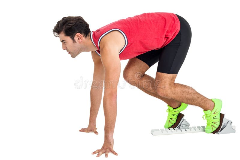 605 Male Athlete Ready To Run Position Stock Photos - Free & Royalty ...