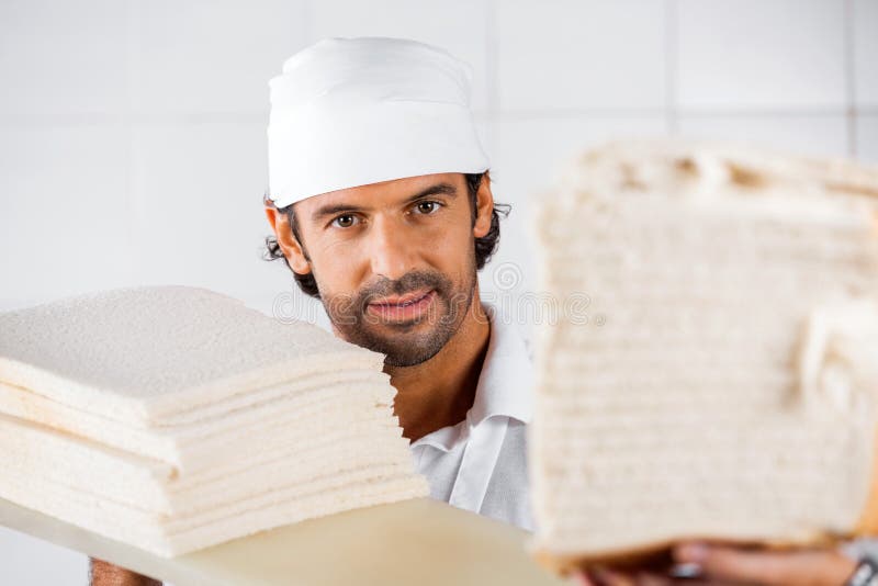 Confident Male Baker Bread Slices Stock Photos - Free & Royalty-Free ...