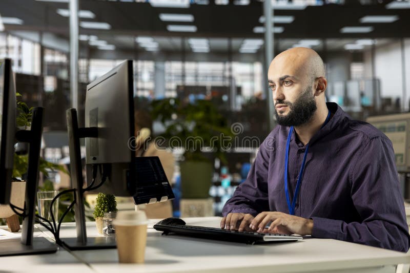 Confident Male Manager Multitasking at the Office To Handle ...