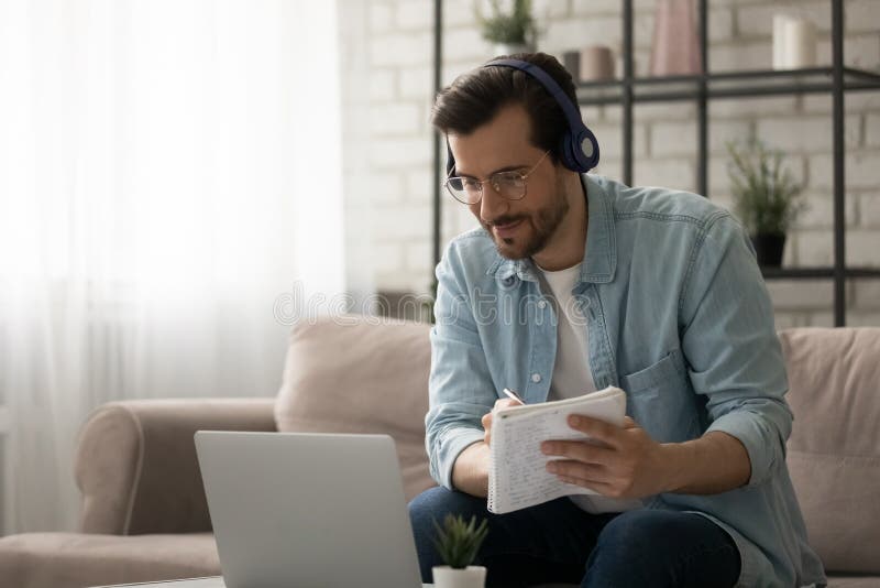 Student Watch Video Take Notes Stock Photos - Free & Royalty-Free Stock ...