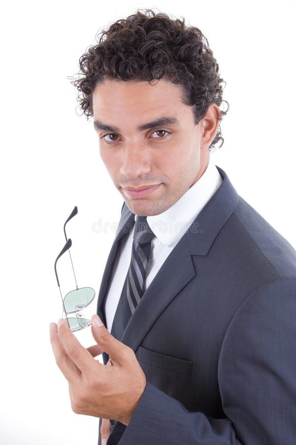 Confident Smart Looking Man Laughing and Jumping Up Stock Photo - Image ...