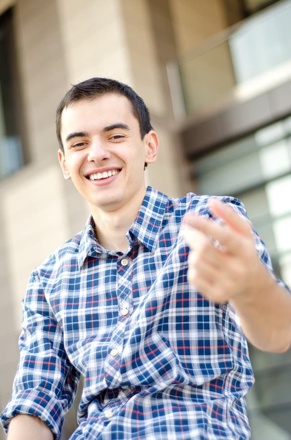 Confident Man Explaining Something Stock Image - Image of confidence ...