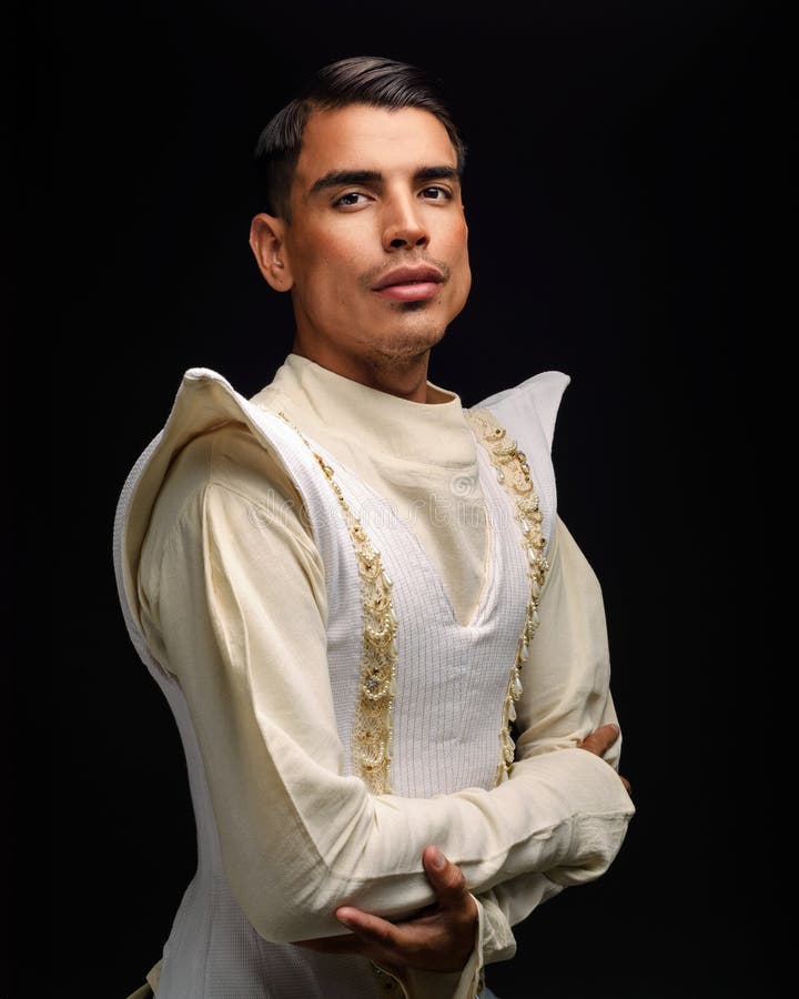 A Confident Man, Likely a Model or Actor, Poses in a Studio Setting ...