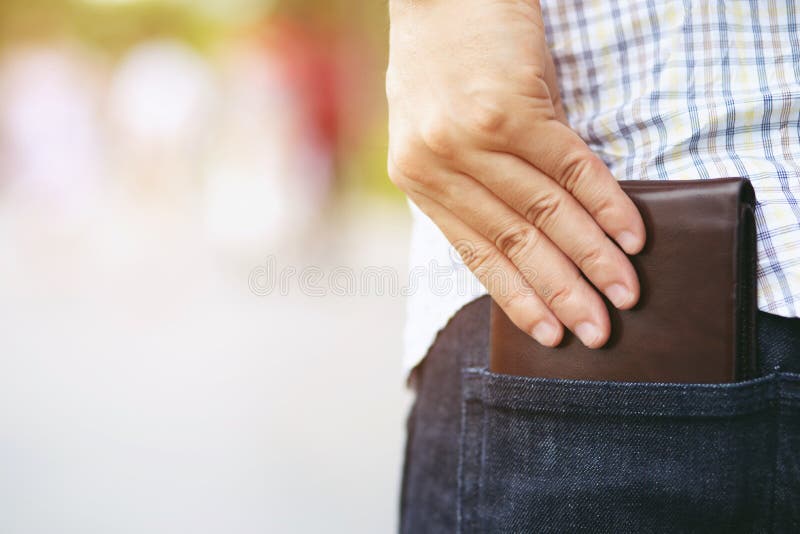 Confident Man Posing in Safe Keeping Your Wallet in the Back Pocket ...