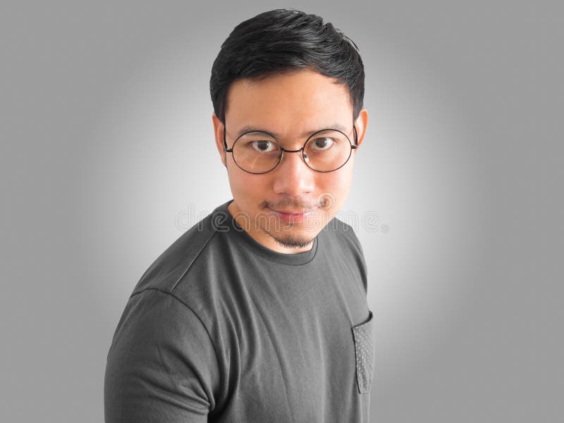 Confident Man with Smile Face. Stock Image - Image of eyewear ...