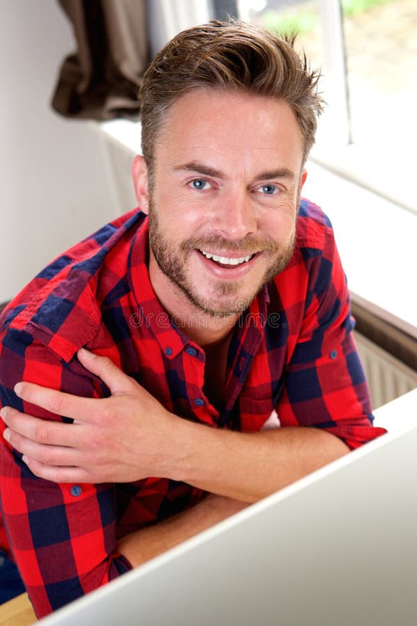 Confident Middle Age Man Smiling Stock Image - Image of confidence ...