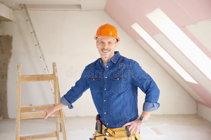 Handyman portrait stock photo. Image of domestical, addition - 118304520